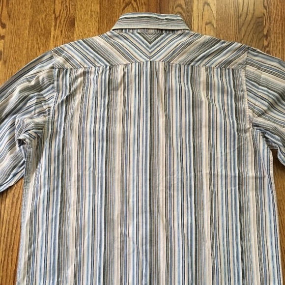 Prototype | Shirts | Prototype Chevron Striped Cotton Shirt L | Poshmark
